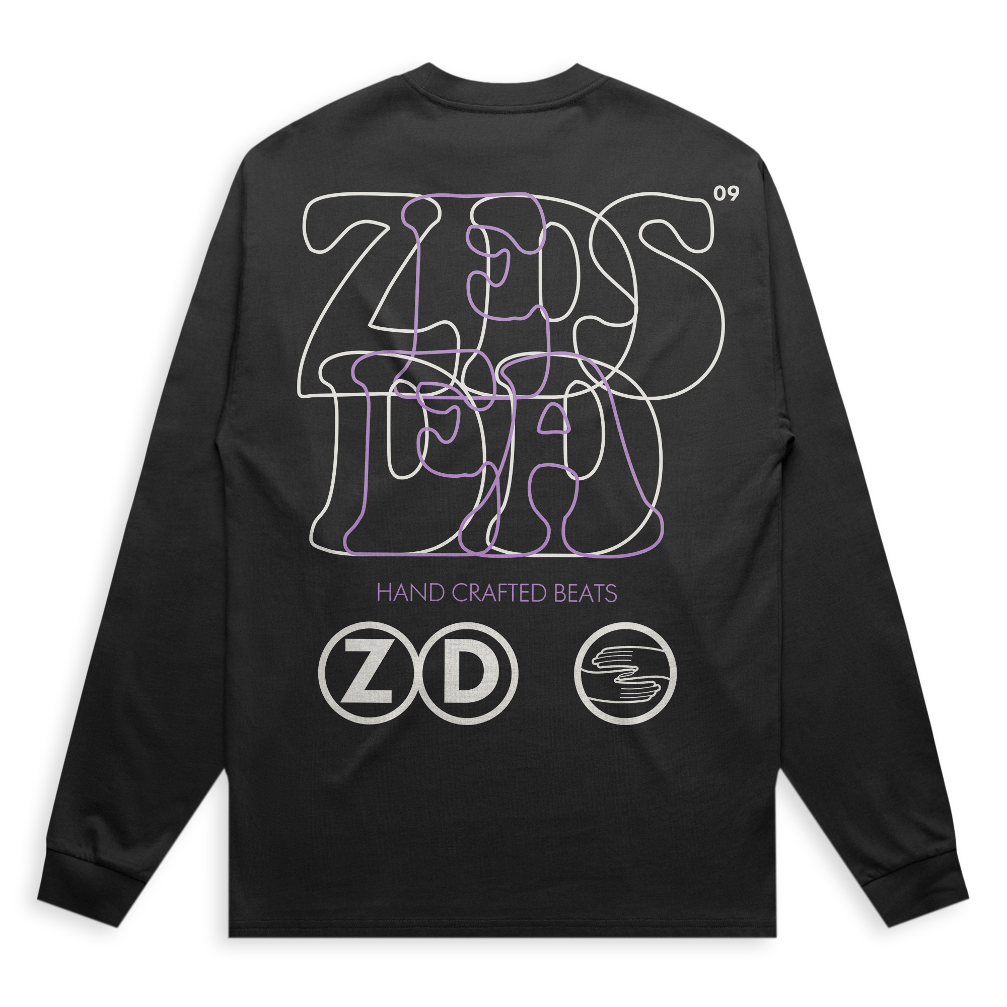 ZEDS DEAD - Hand Crafted Faded Black Heavyweight Oversized Longsleeve ...
